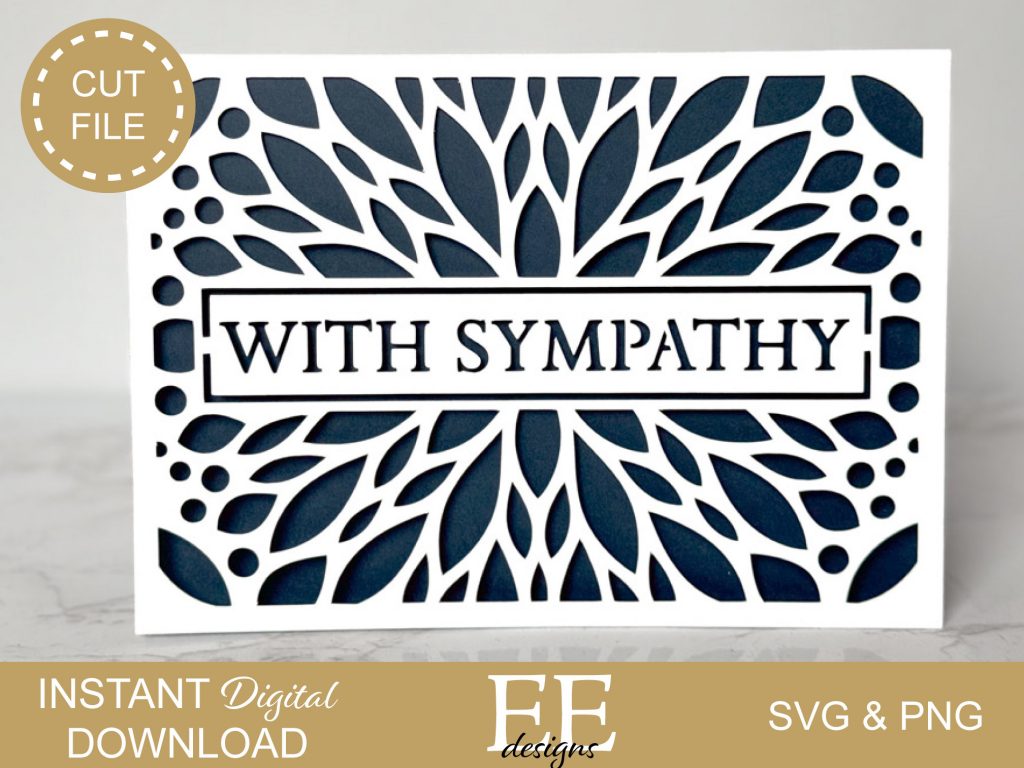 SVG: DIY With Sympathy Card Design | Sympathy Card | Cricut Cut File ...